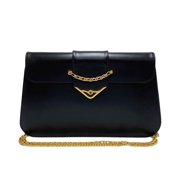 Cartier | Bags | Cartier Sapphire Line Chain Calf Leather Genuine Mini ...